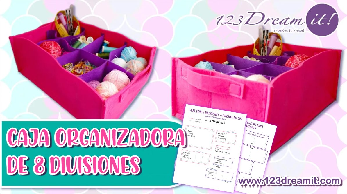 Caja con Divisiones: tutorial de costura paso a paso - 123 Dream it ...